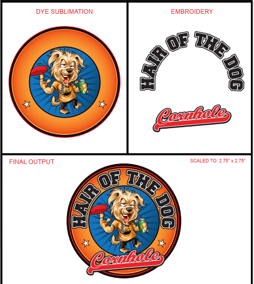 Dye Sublimation and Embroidery Combo Patches
